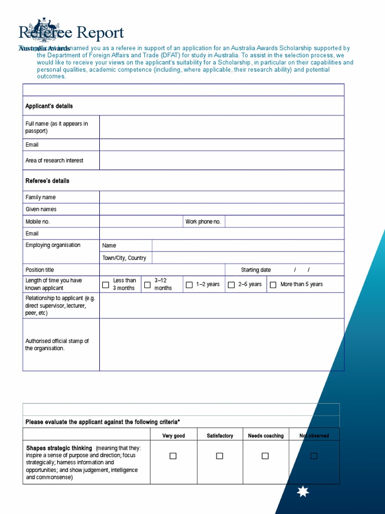 Referee Template | Doctor Of Philosophy | Leadership
