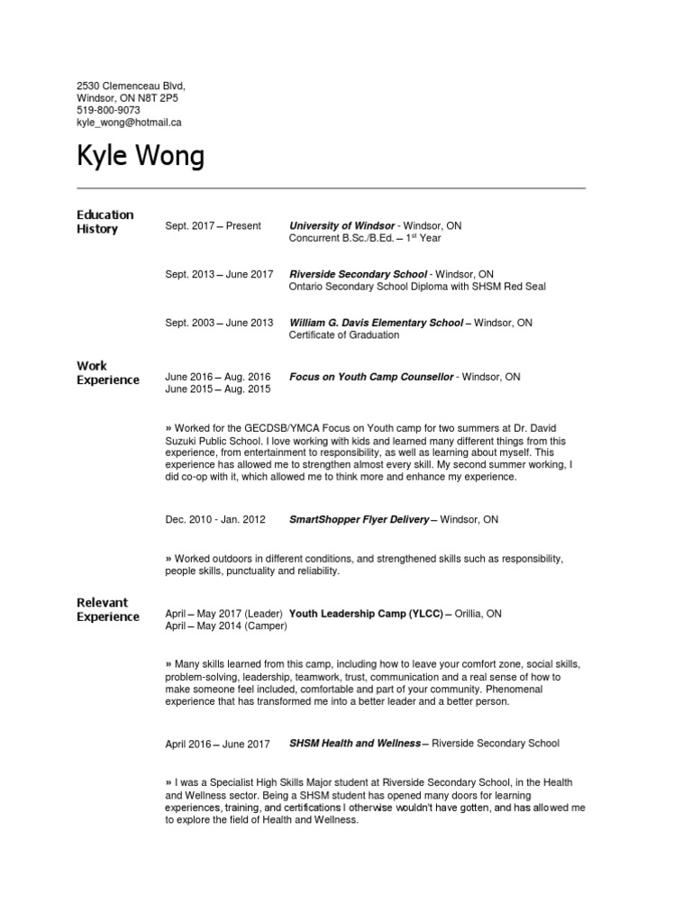 2018 Resume Eportfolio | PDF | Cognition | Further Education