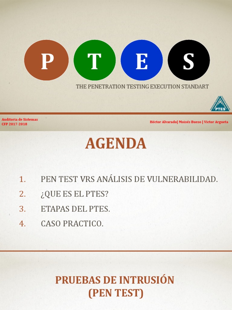 Presentation PTES | PDF | Comunicación segura | La seguridad informática