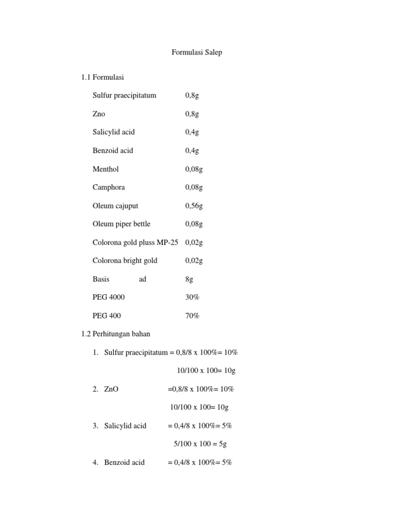 Formulasi Salep | PDF | Molecules | Functional Group