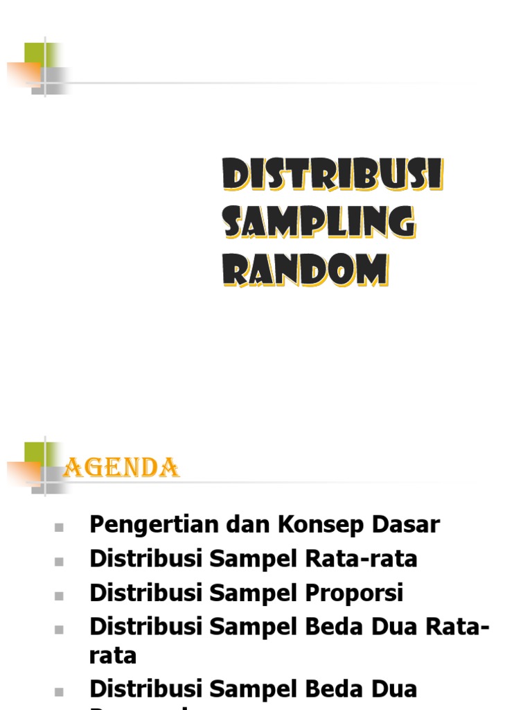 Distribusi Sampling Random | PDF