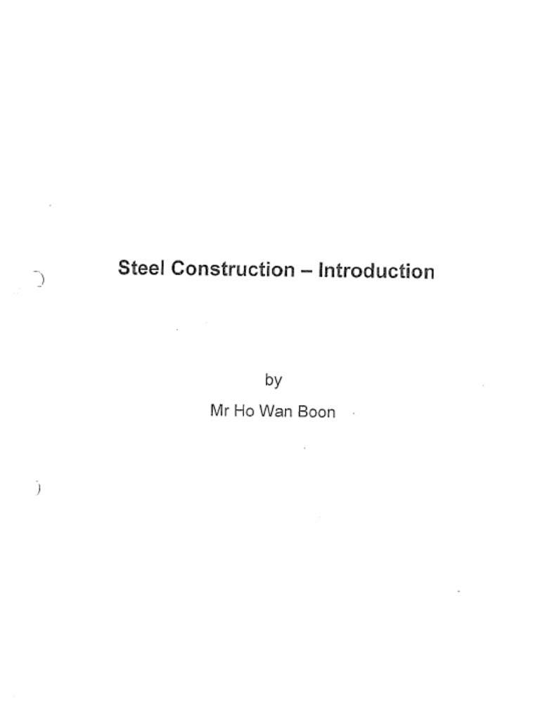 Structural Steel Construction - Course Notes | PDF