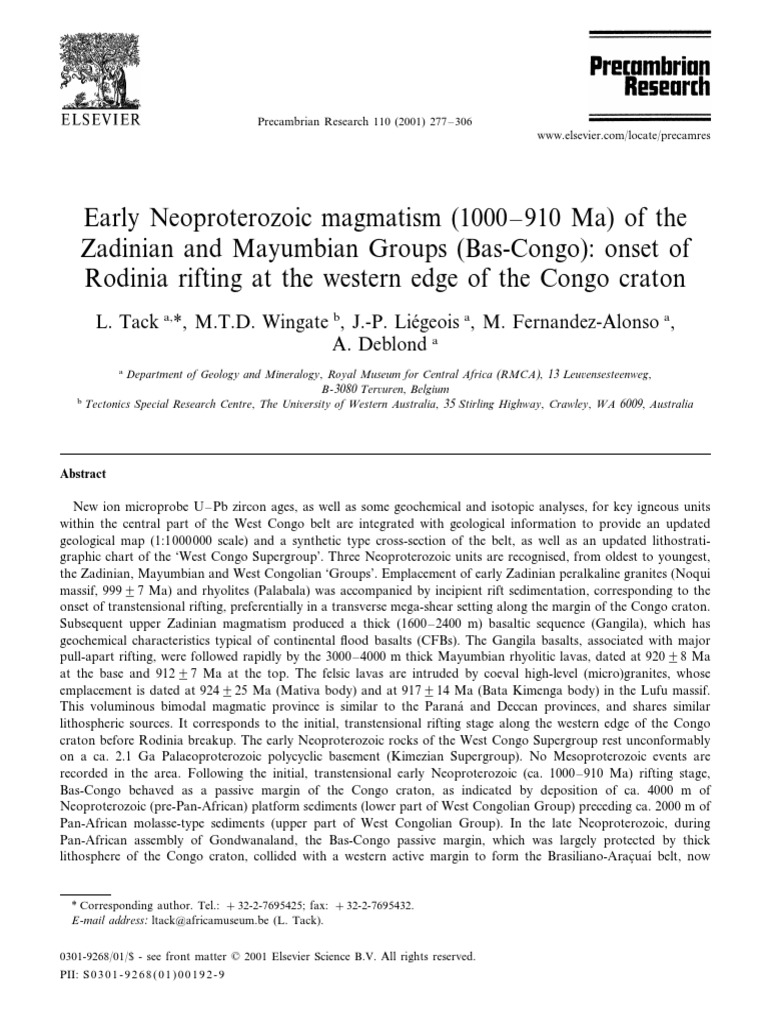 Geology Congo | PDF | Granite | Petrology