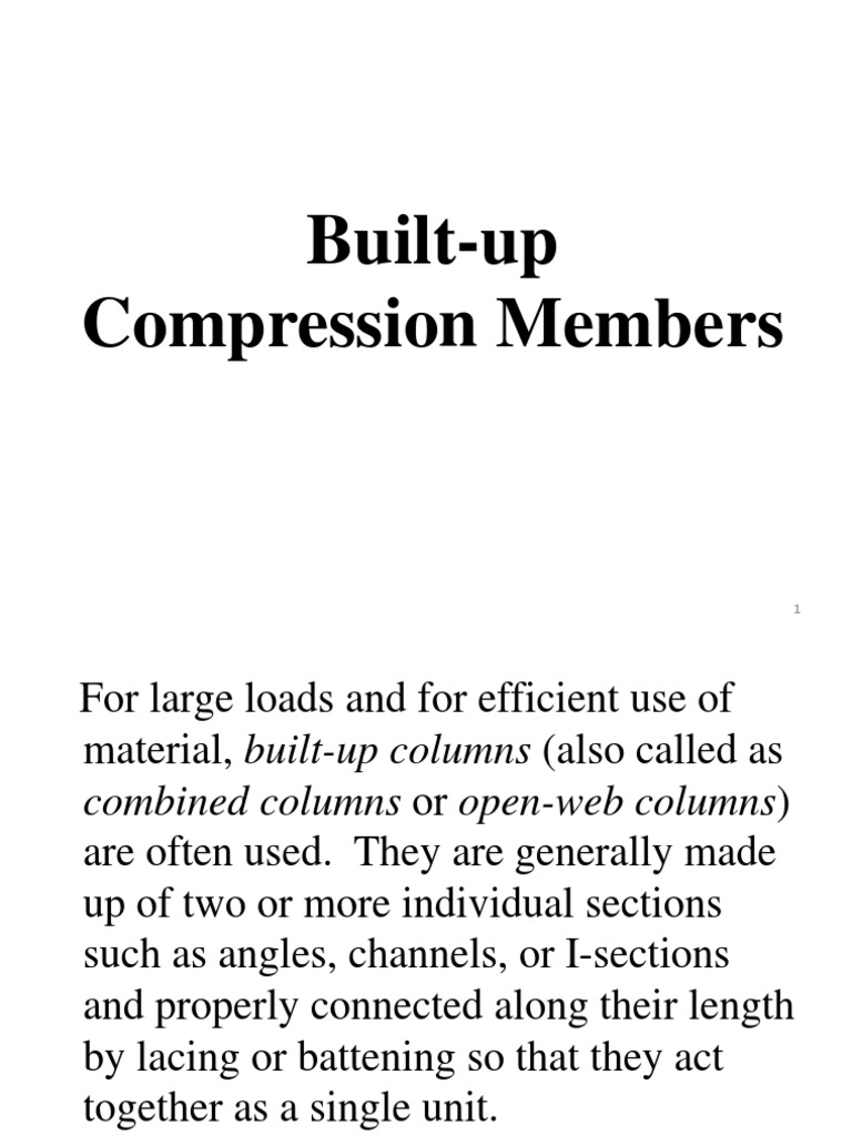Built Up Columns | PDF | Column | Buckling
