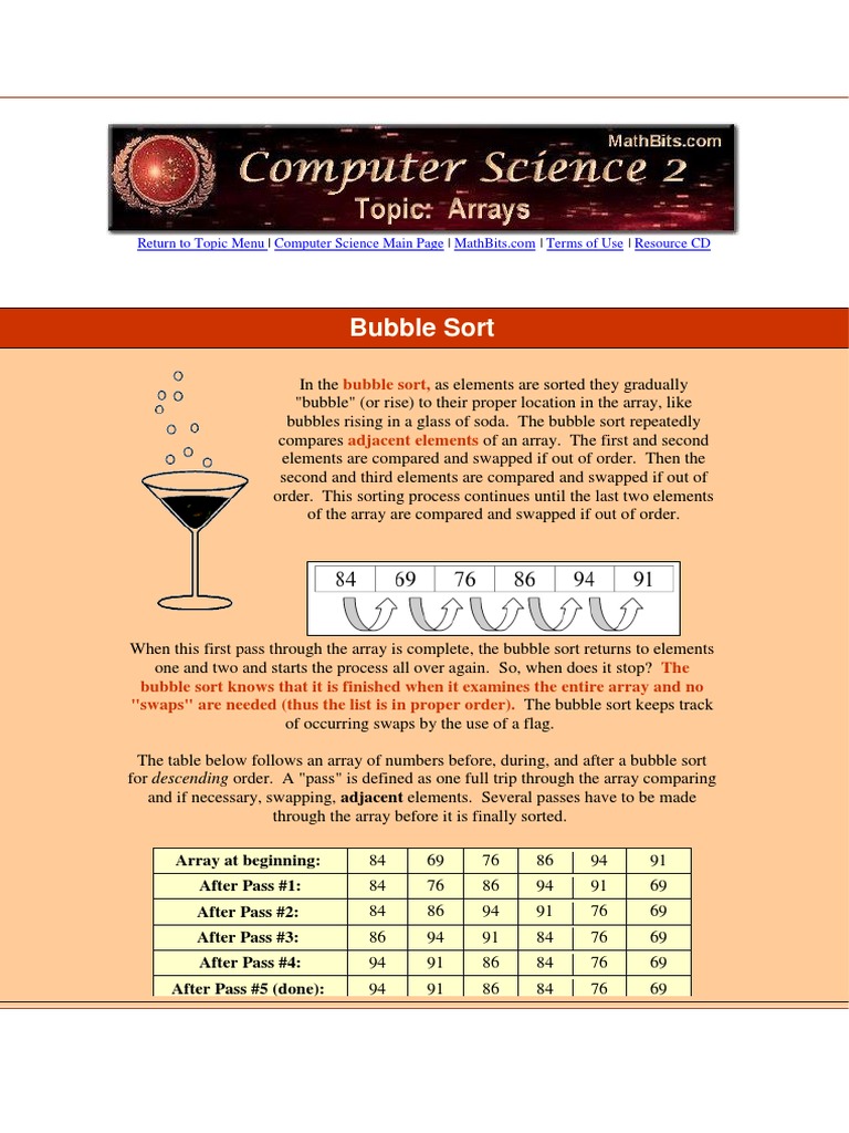 Bubble Sort | PDF | Array Data Structure | Mathematical Concepts