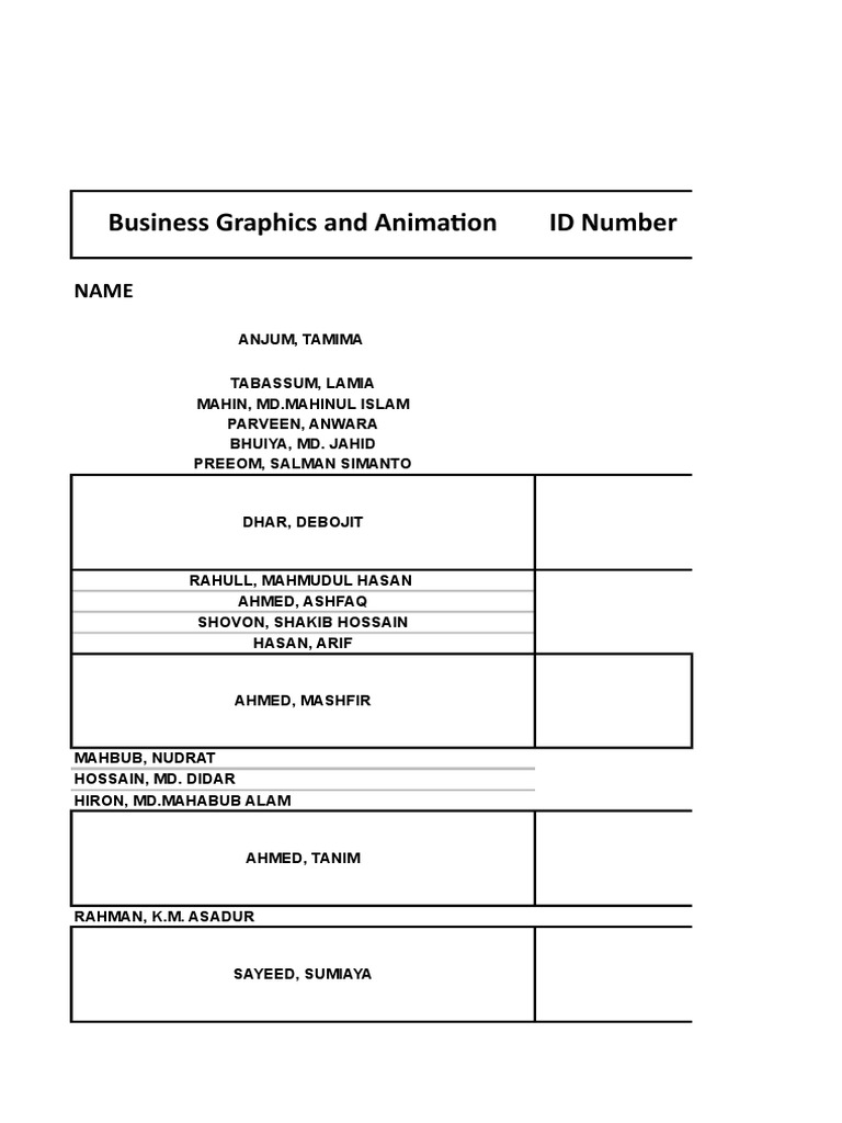 BG&a SectionB Achievement Chart | PDF