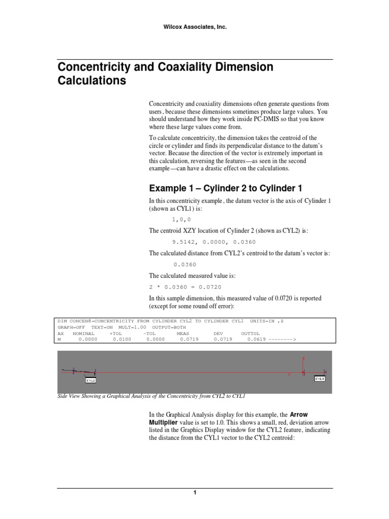 Concentricity and Coaxiality Dimension Calculations | PDF | Euclidean ...