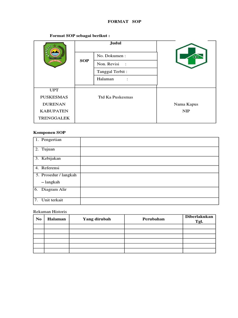 Contoh Format Sop | PDF