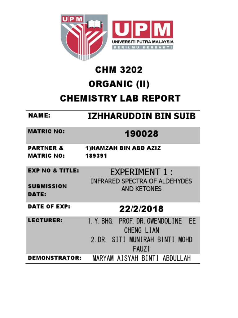 Organic Chemistry Lab Insights | PDF | Infrared Spectroscopy | Ketone