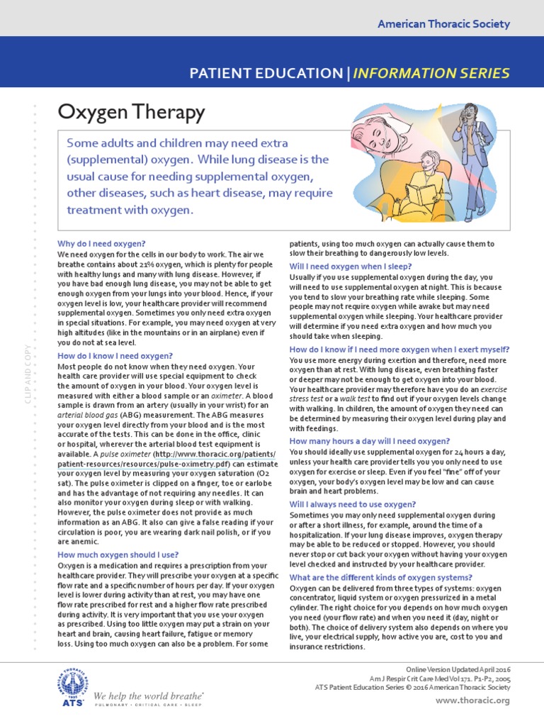 Oxygen Therapy PDF | PDF | Oxygen | Breathing