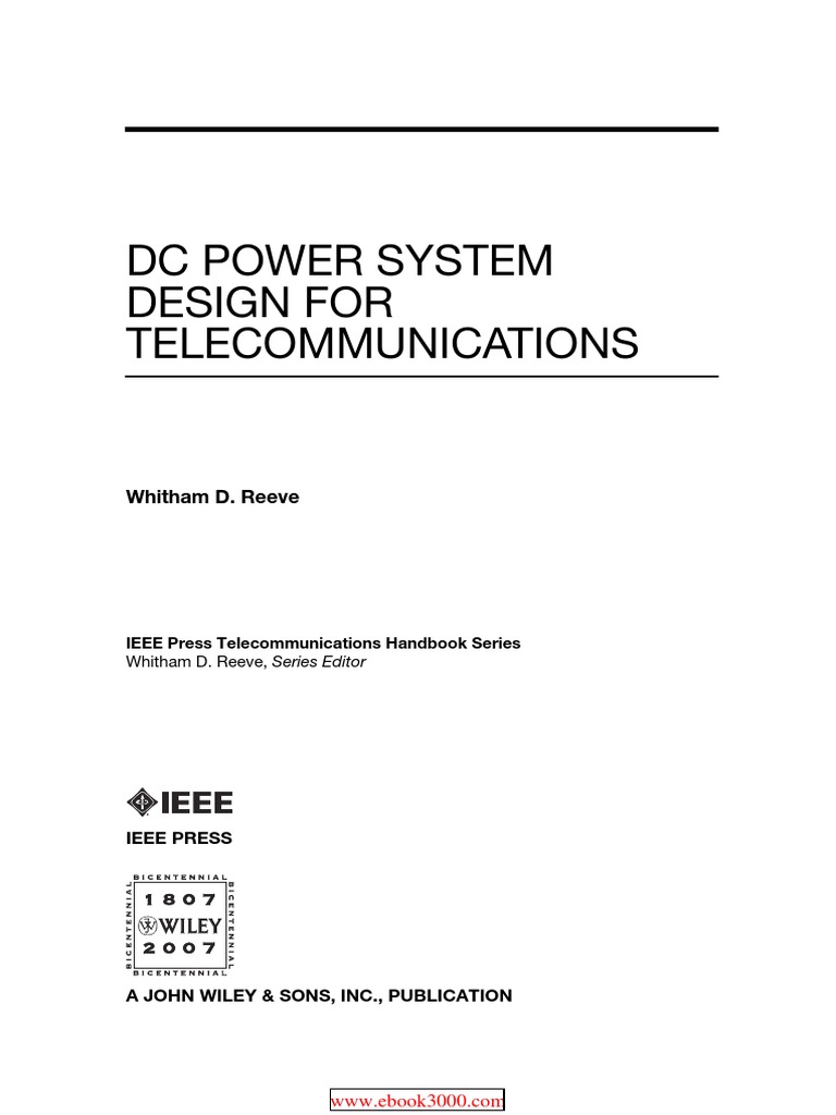 DC Power System Design For Telecommunications | PDF | Battery ...