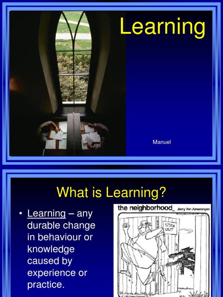 Learning | PDF | Classical Conditioning | Reinforcement