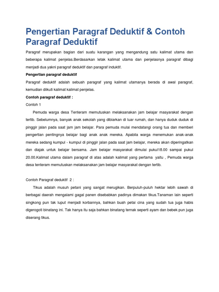 Penjelasan Jenis Paragraf | PDF | Kajian Bahasa Asing