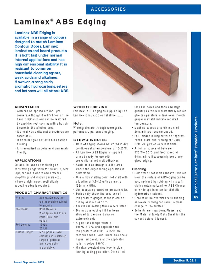 Laminex ABS Edging: Accessories | PDF | Adhesive | Industries