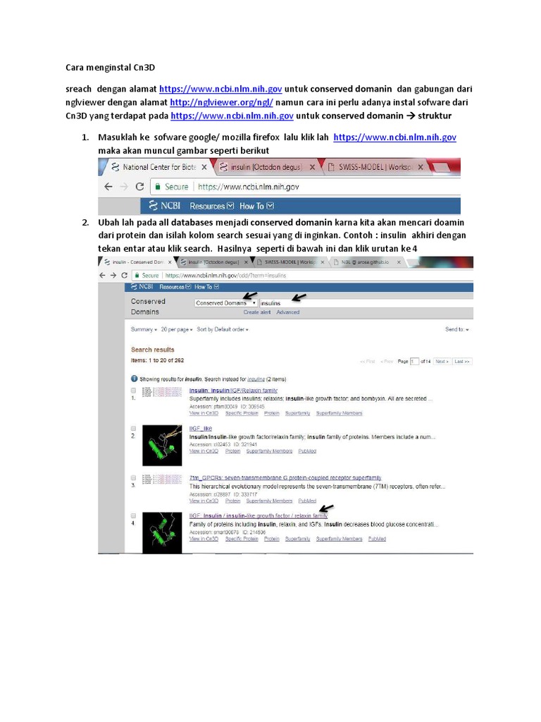 Cara Instal Program Cn3D Pada NCBI | PDF
