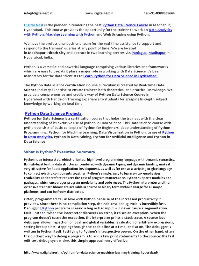Python For Data Science | Download Free PDF | Python (Programming Language) | Programming Language