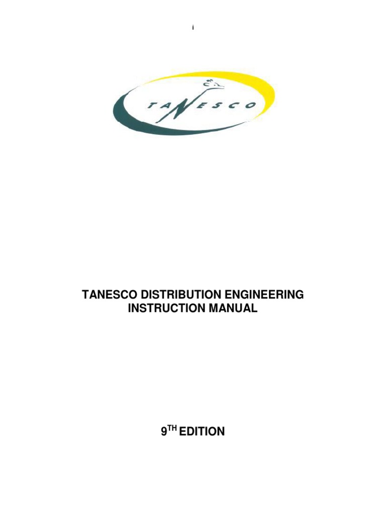 TANESCO DISTRIBUTION ENGINEERING INSTRUCTION MANUAL | PDF | Electric ...