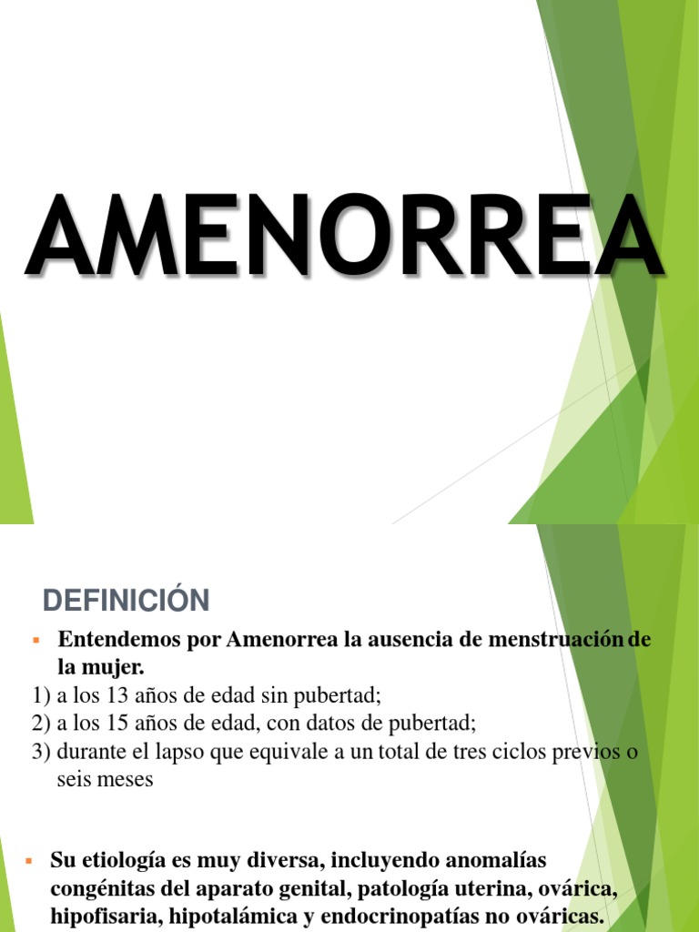AMENORREA | PDF | Hormona luteinizante | Sistema endocrino