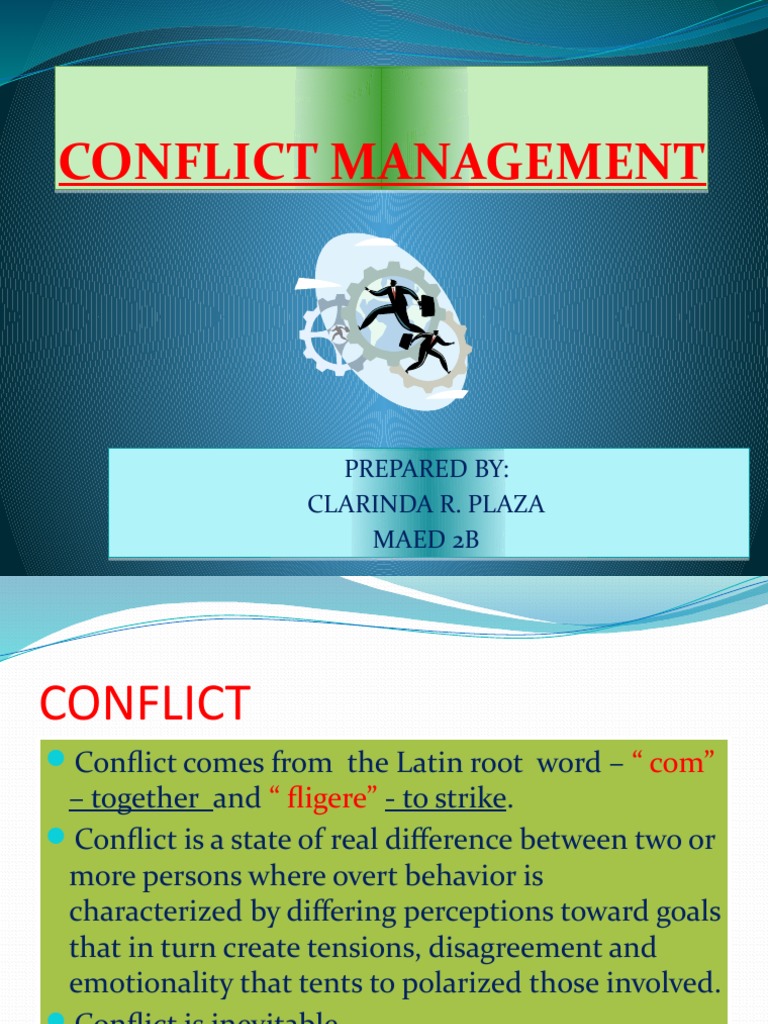 Conflict Management | PDF | Motivation | Motivational