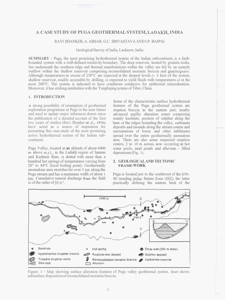 A Case Study of Puga Geothermal System, India | PDF | Geothermal Energy ...
