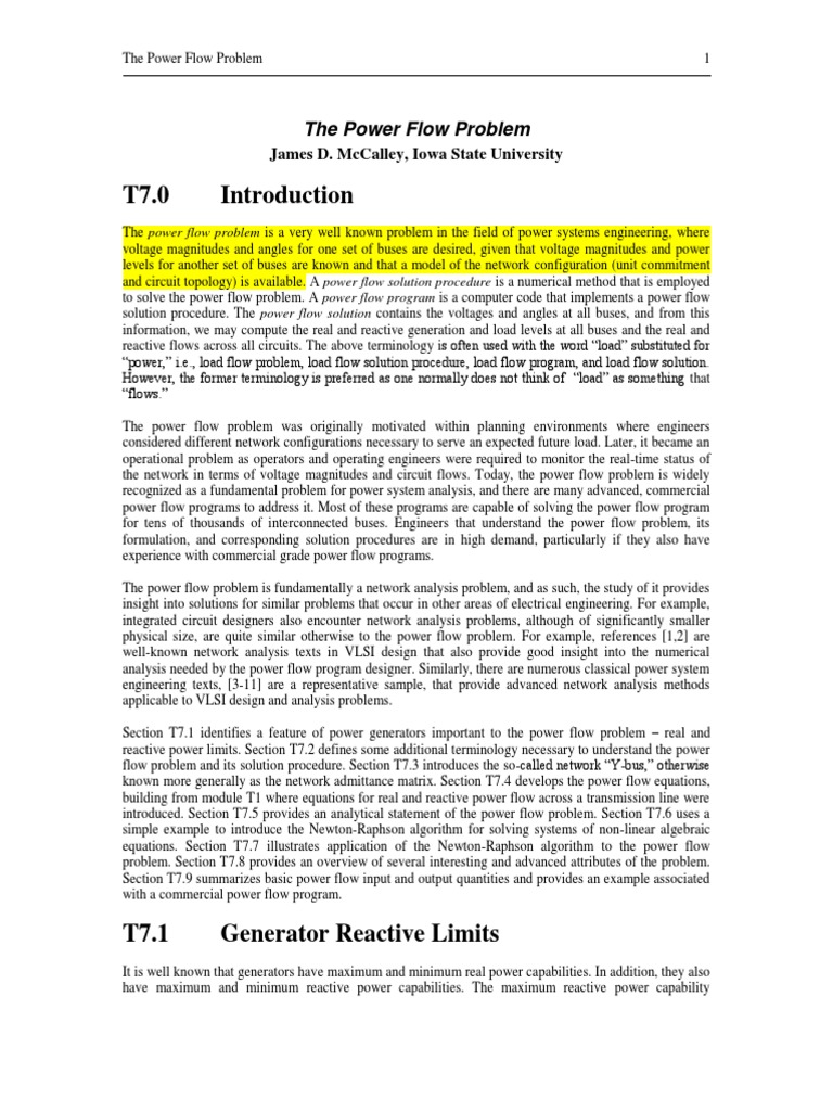 Power Flow | PDF | Ac Power | Network Analysis (Electrical Circuits)