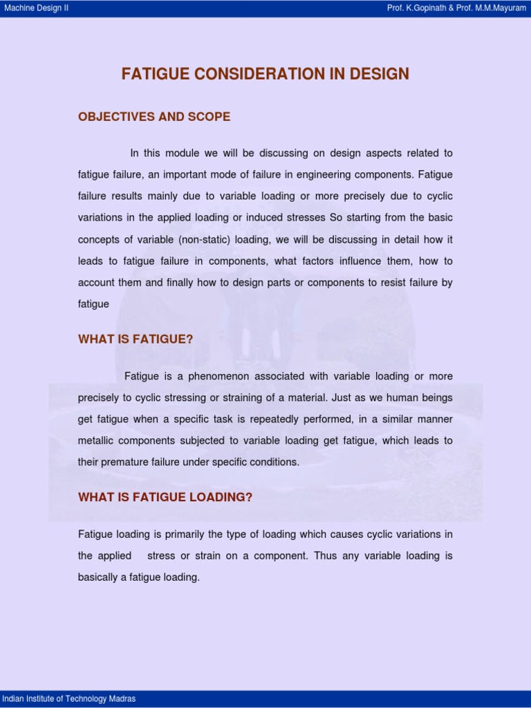 Fatigue Consideration Design | PDF | Fracture | Fatigue (Material)
