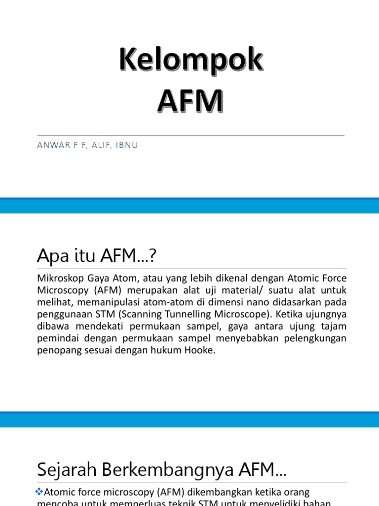 Presentation Atomic Force Micros | PDF