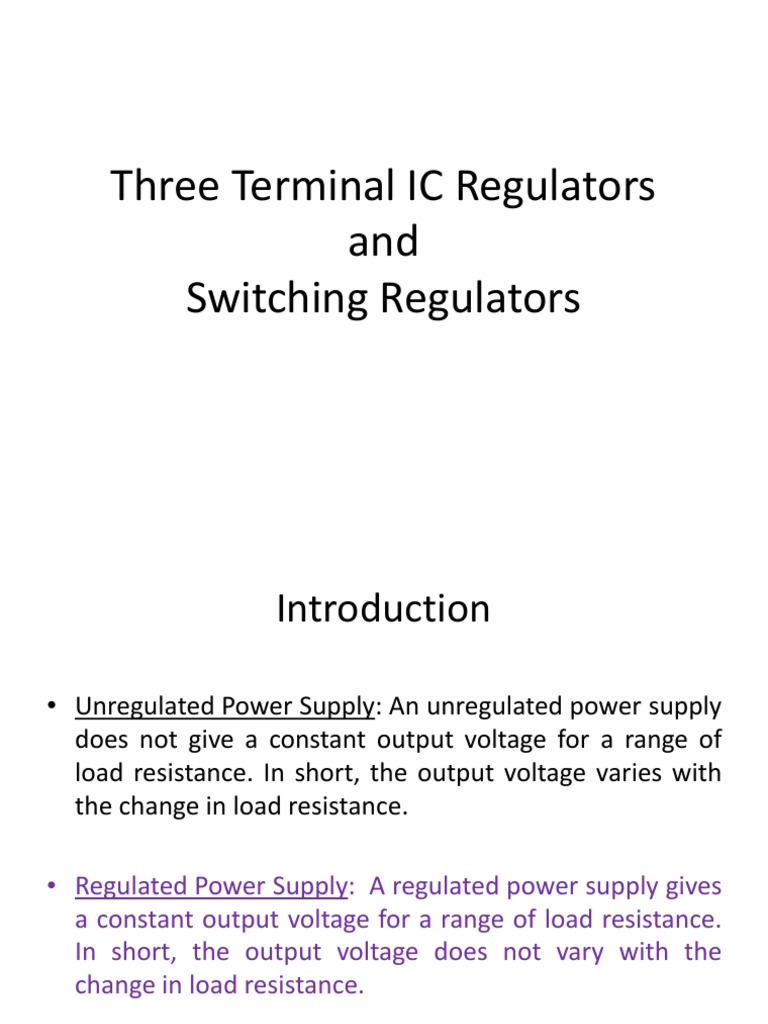 3 Terminal IC | PDF | Inductor | Amplifier