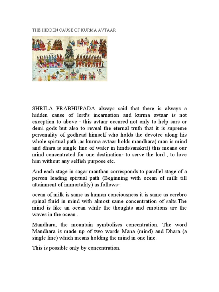 The Inner Meaning of Sagar Manthan. | PDF | Advaita Vedanta | Spirituality