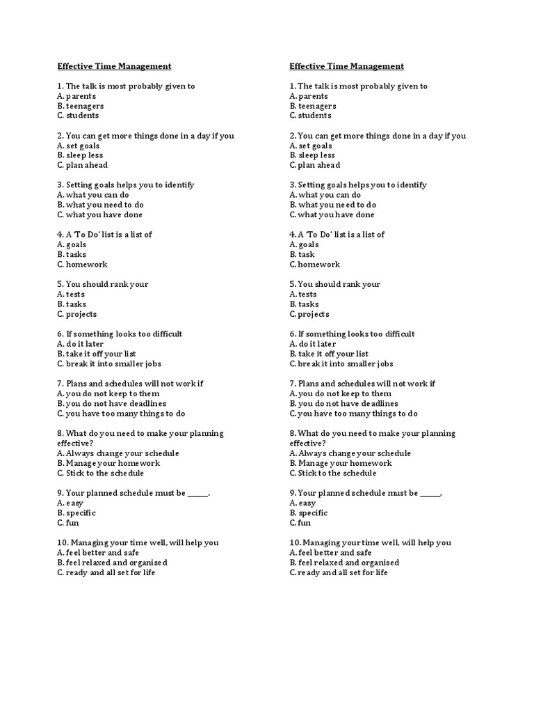 Time Management Strategies for Students | PDF | Homework | Time Management