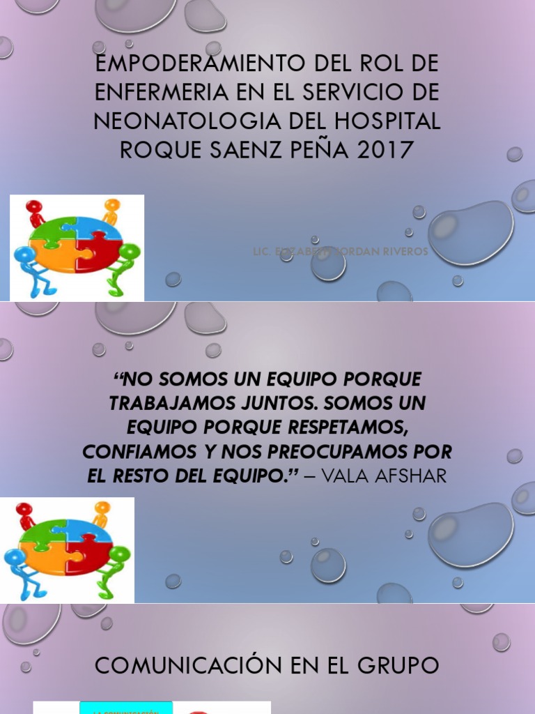 Empoderamiento Del Rol de Enfermeria en El Servicio | PDF