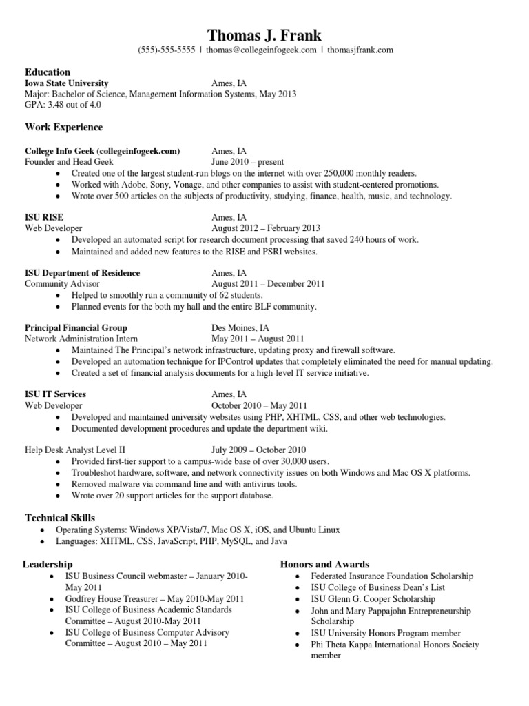 Thomas J. Frank's Professional Profile | PDF | Mac Os | World Wide Web