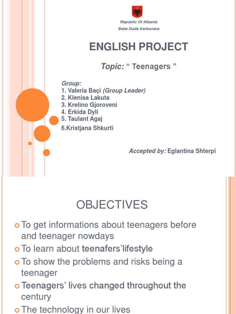 English Project: Topic | PDF | Human Development | Adolescence
