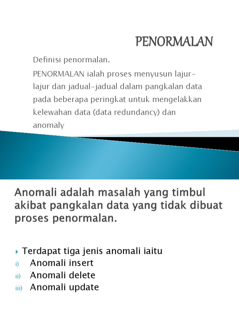 Penormalan Notes Pdf