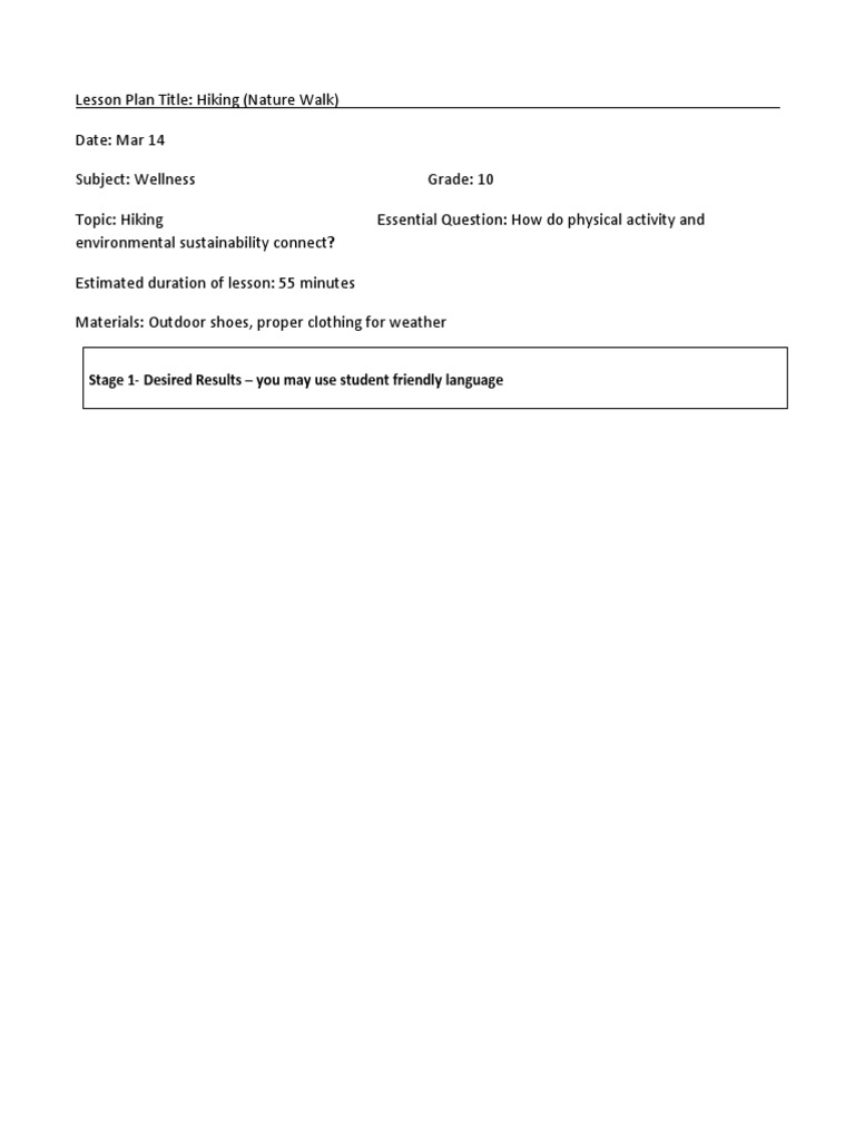 Culturally Responsive Lesson | PDF | Parks | Hiking