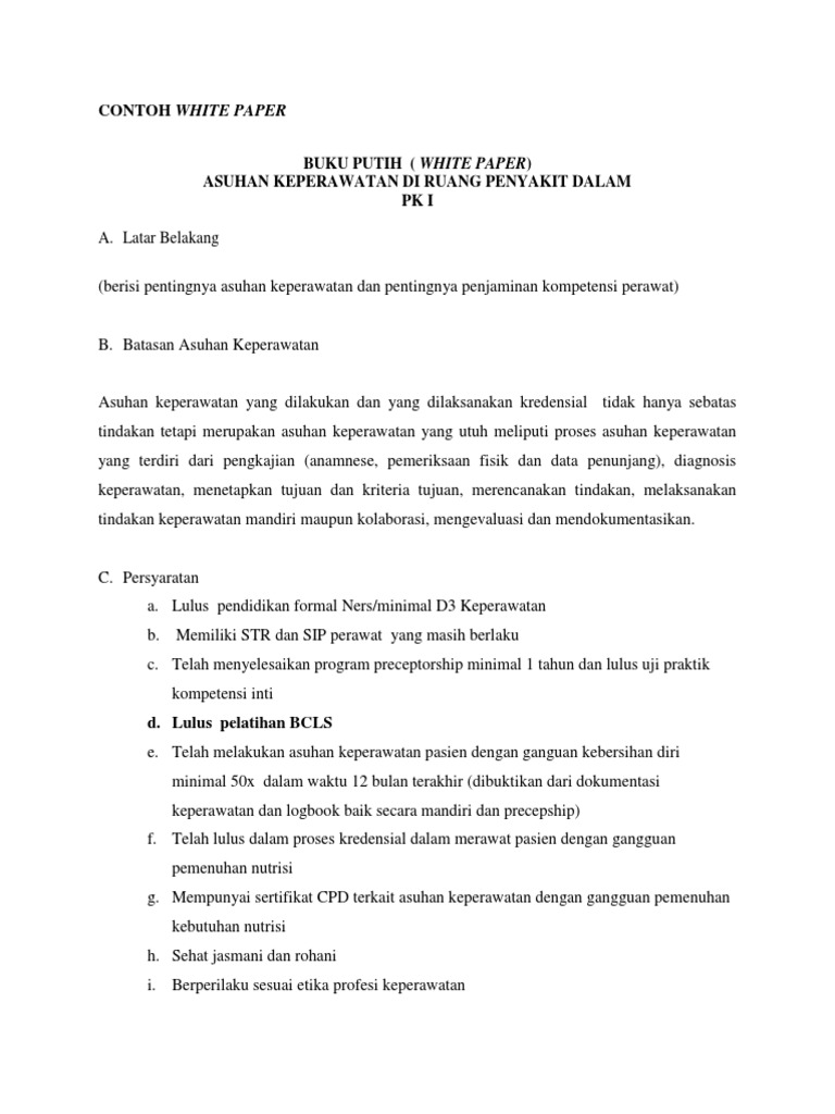 Contoh White Paper | PDF | Sains & Matematika