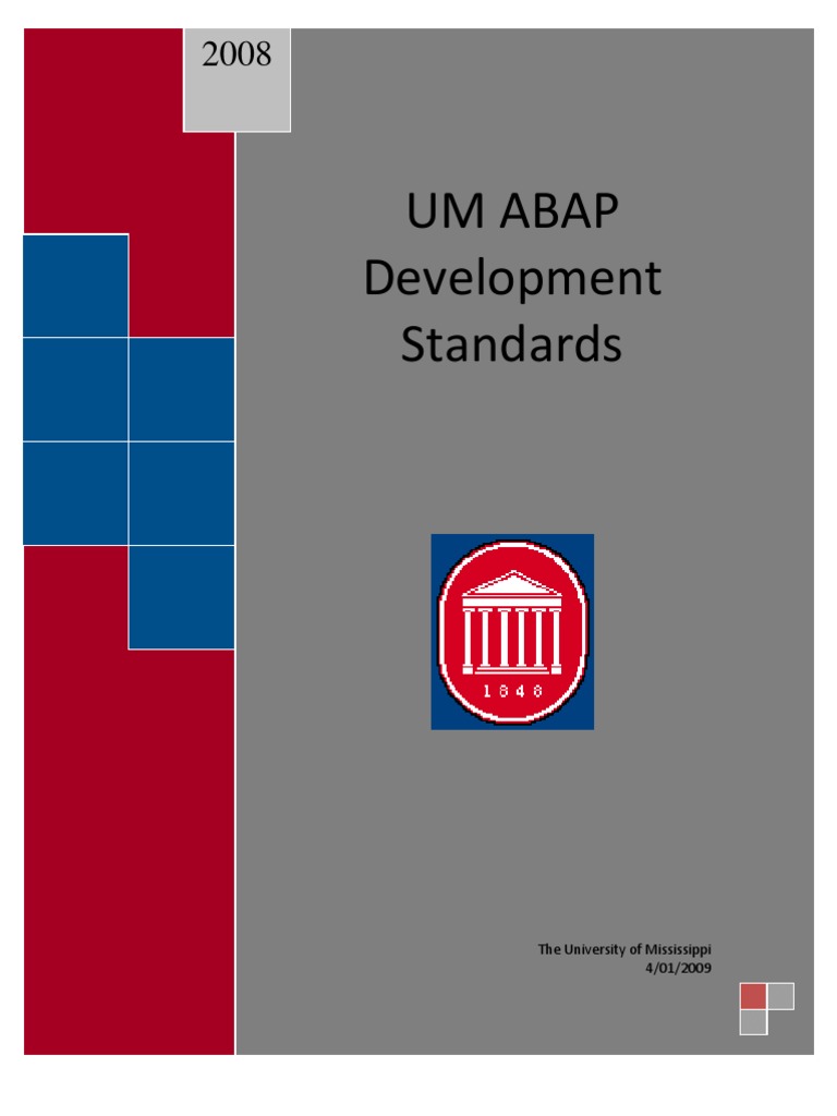 UM ABAP Development Standards | PDF | Subroutine | Parameter (Computer ...