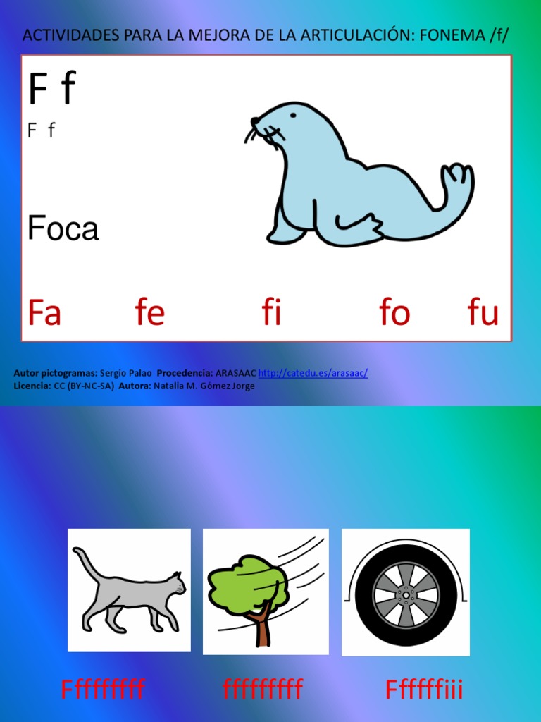 Actividades Mejora Fonema f