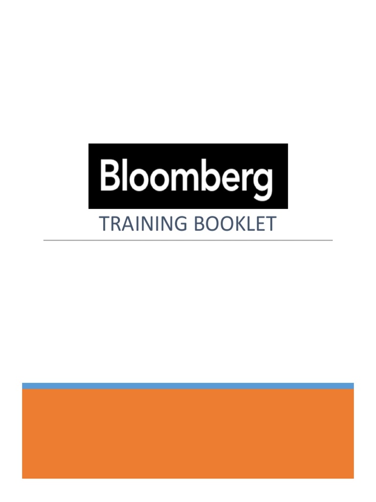 Bloomberg Training Manual | PDF | Commodity Markets | Bonds (Finance)