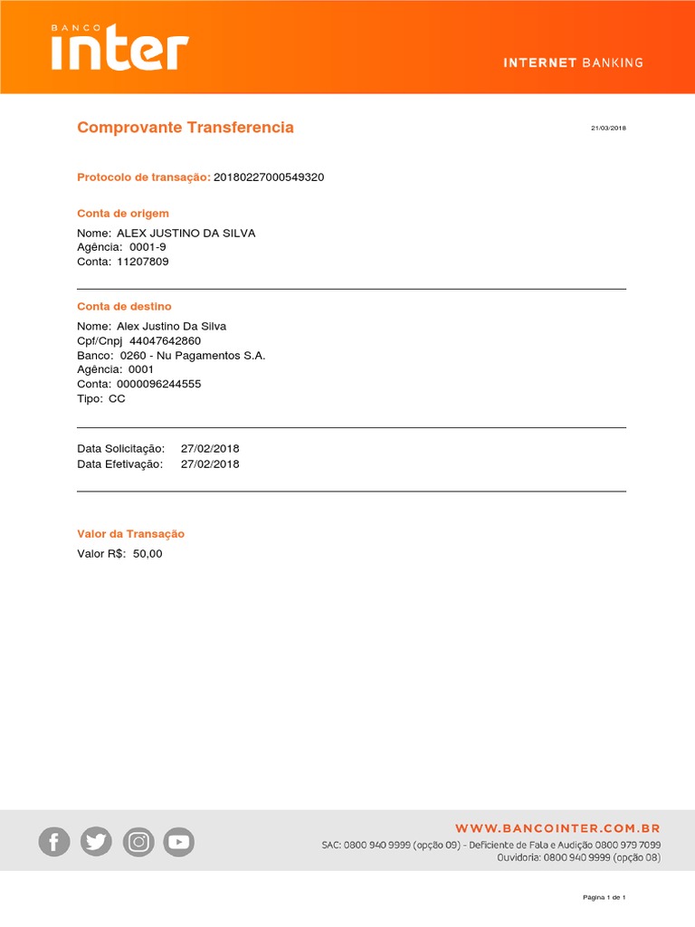 Comprovante Transferência | PDF