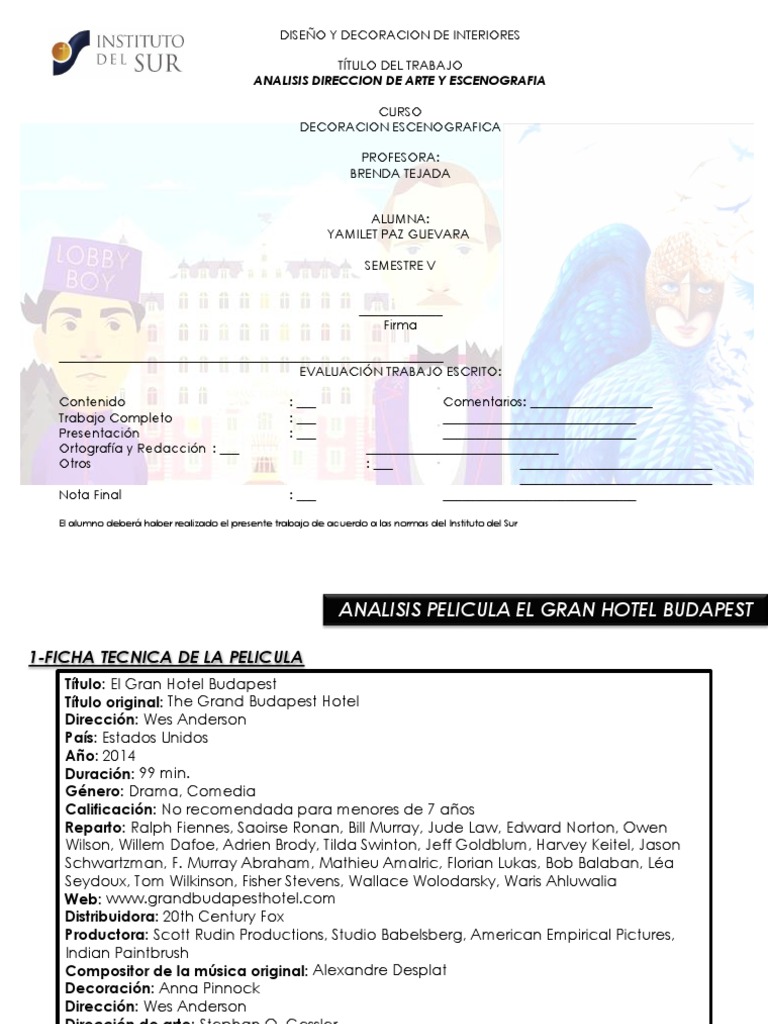 Analisis Direccion de Arte y Escenografia | PDF | Artes (general) | Ocio