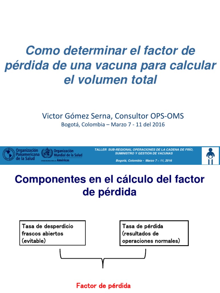 Cálculo del Factor de Pérdida en Vacunas | PDF | Business | Science