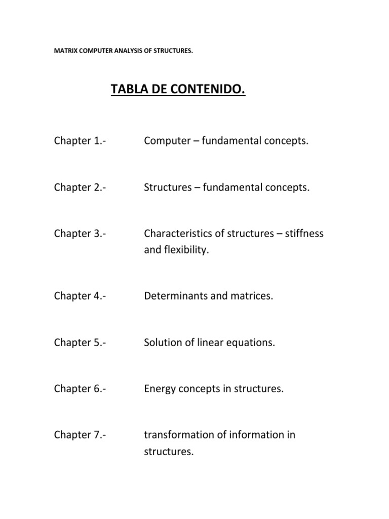 Matrix Computer Analysis Structures | PDF