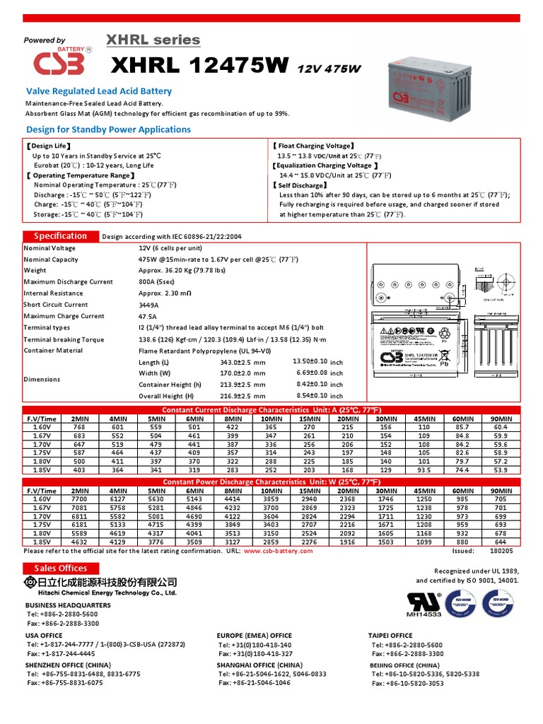 DataSheet Baterias UPS | PDF | Battery (Electricity) | Electromagnetism