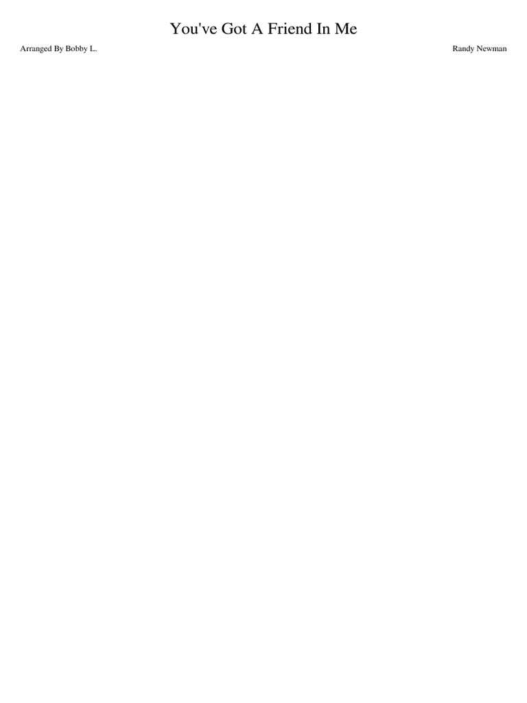 Youve Got A Friend in Me-Parts | PDF | Jazz | Elementary Organology