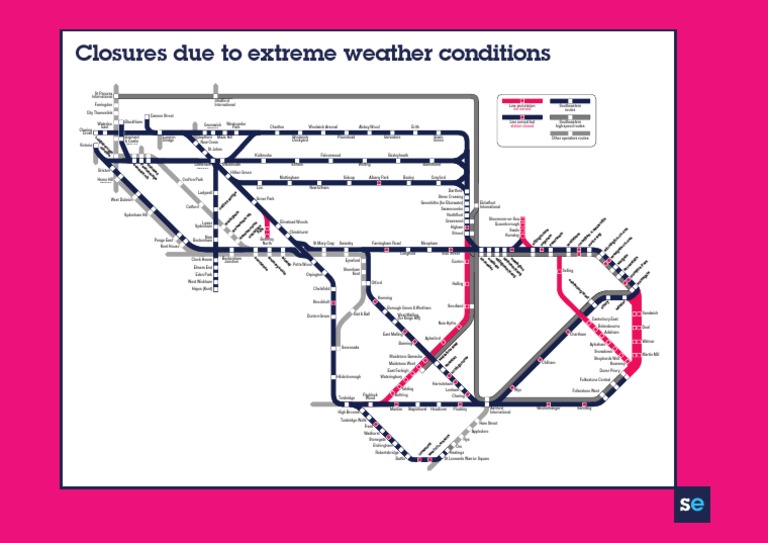 Se Station Closures Map | PDF | Rail Transport | High Speed Rail