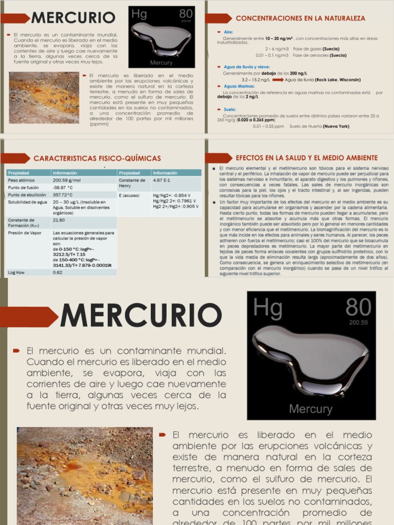 Poster Mercurio.m | PDF | Mercurio (Elemento) | Contaminación