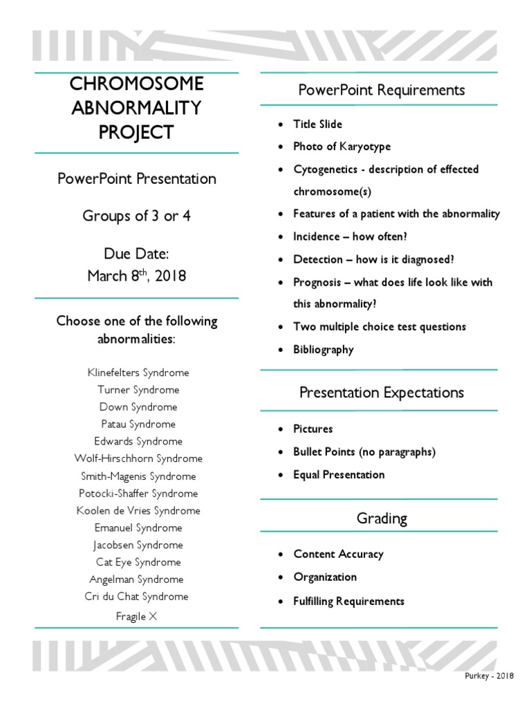 Chromosome Abnormality Project | PDF
