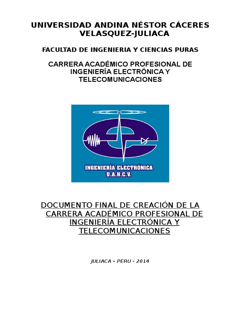 Caratula Propuesta de Creacion Uancv | PDF