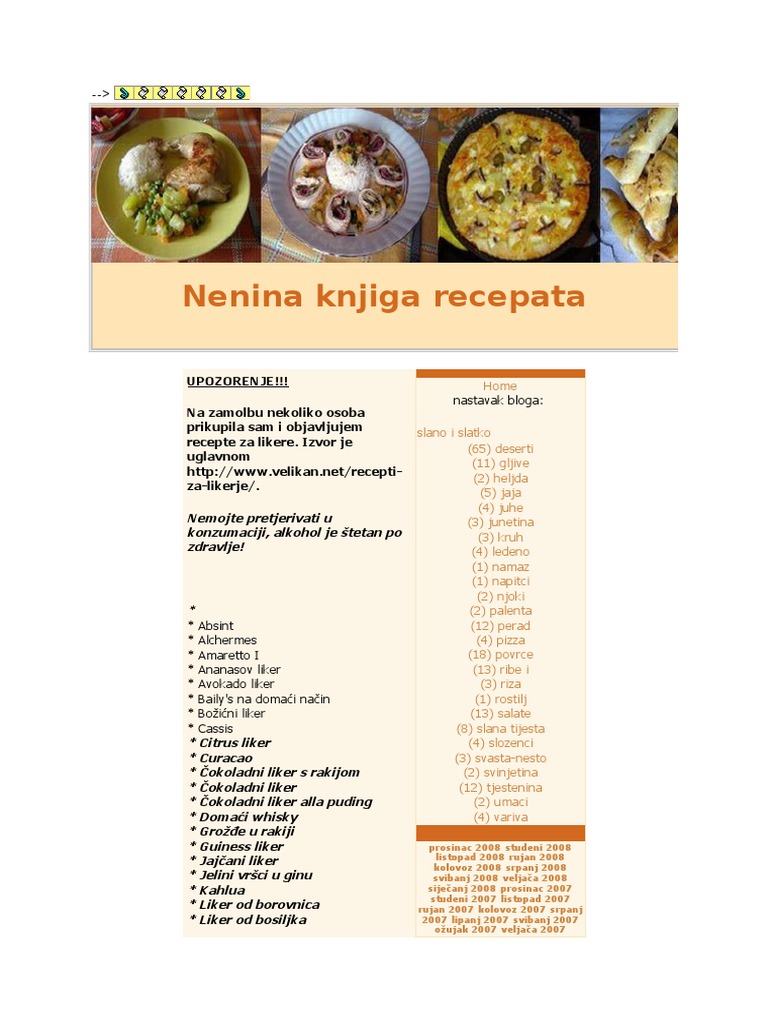Likeri Recepti | PDF